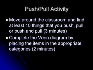 Unit 1: Forces.ppt Grade 7, Law of Motions | PPT