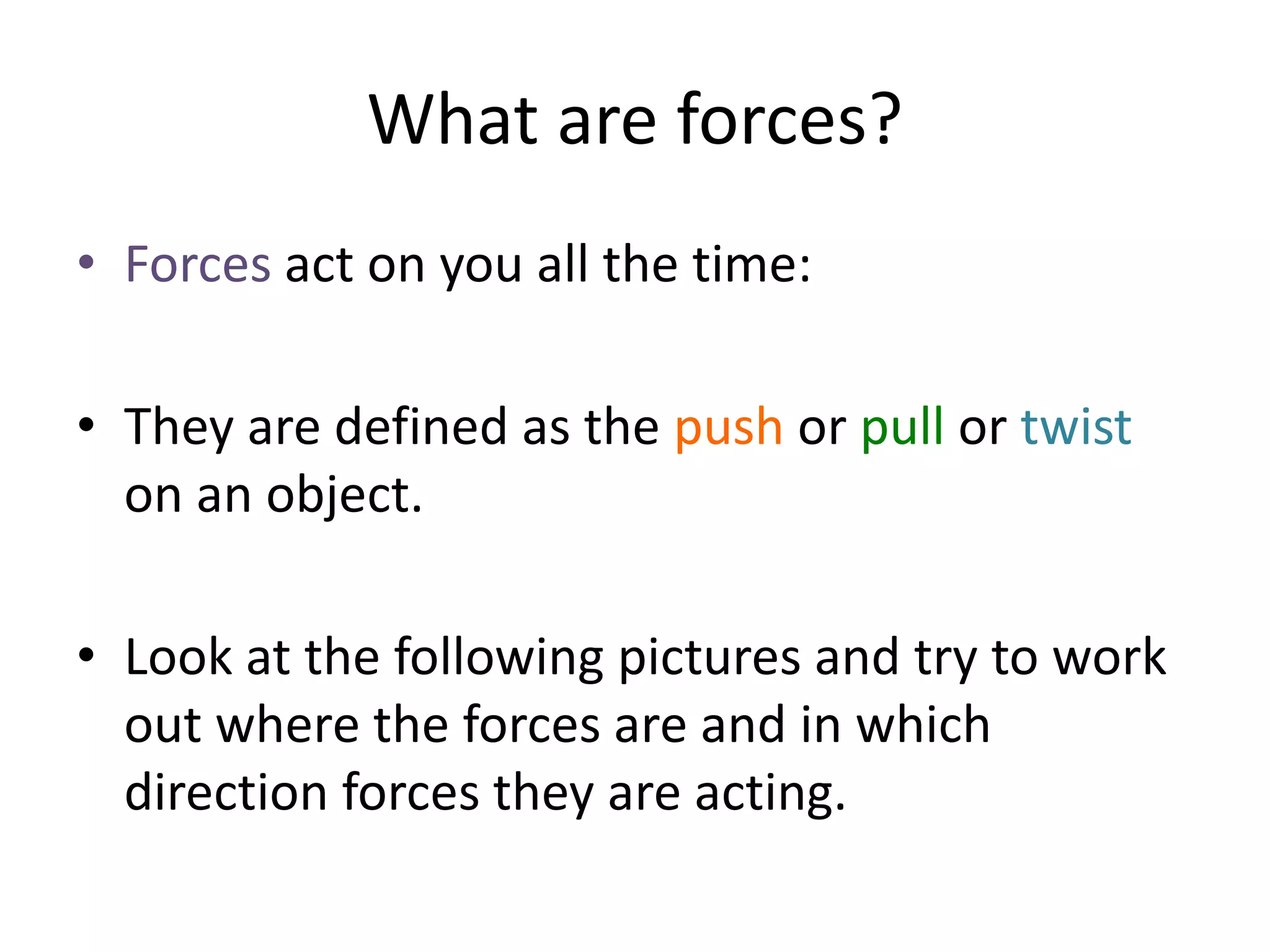 Basic Forces year 10 Physics powerpoint ml | PPTX
