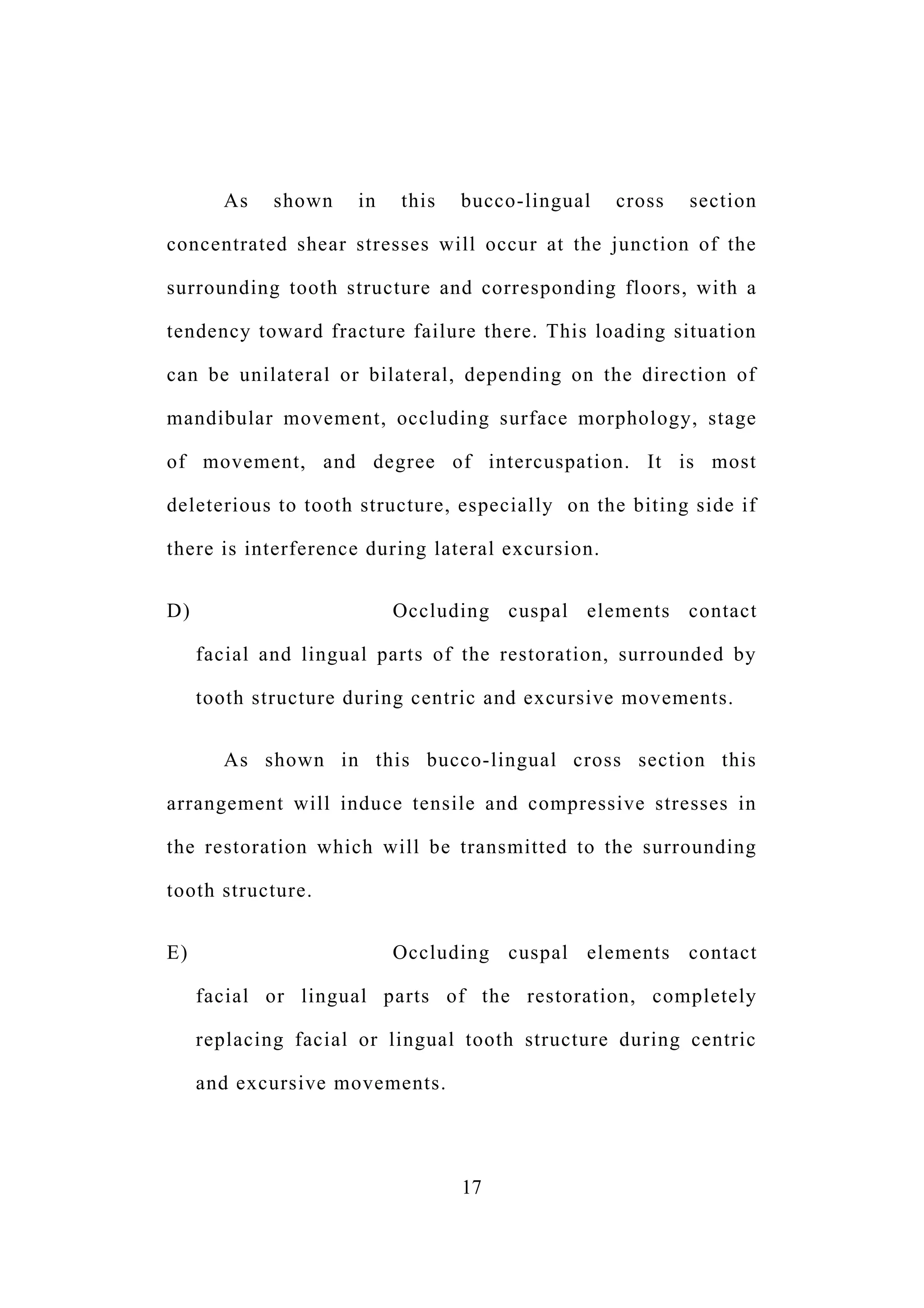 Forces acting on restorations | DOC