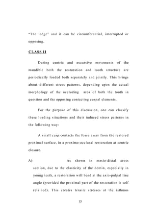 Forces acting on restorations | DOC