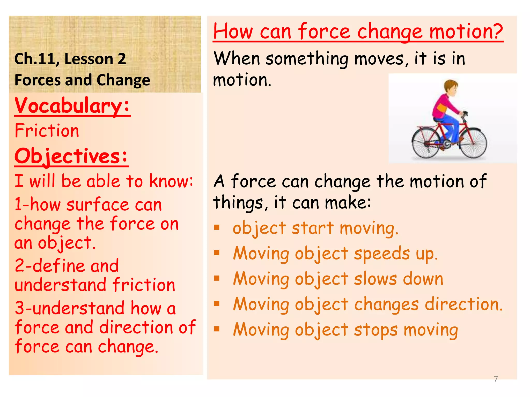 Forces and change g2 | PPTX
