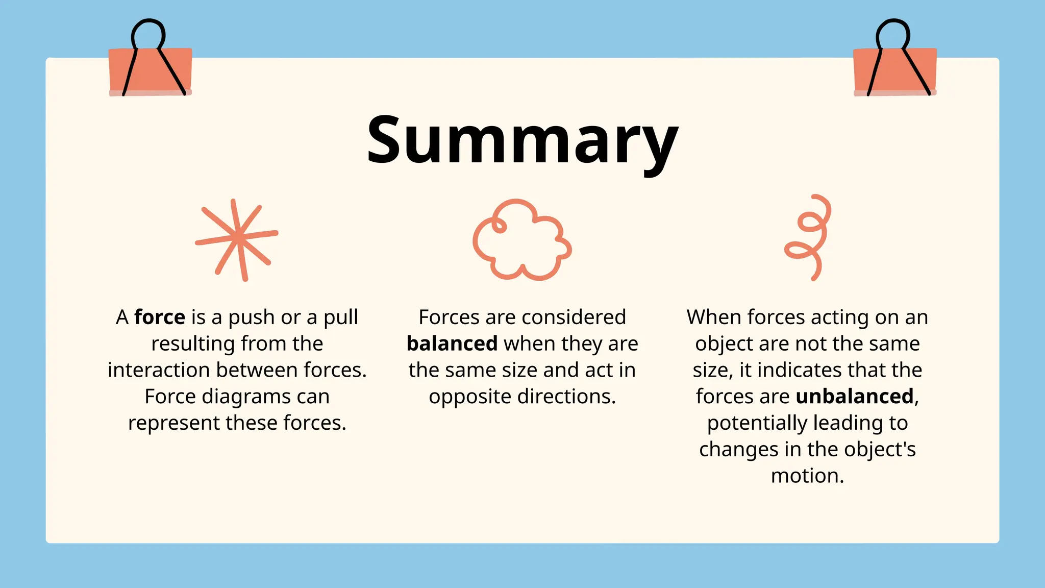 Forces and Changes in Motion Education Presentation in Hand Drawn ...