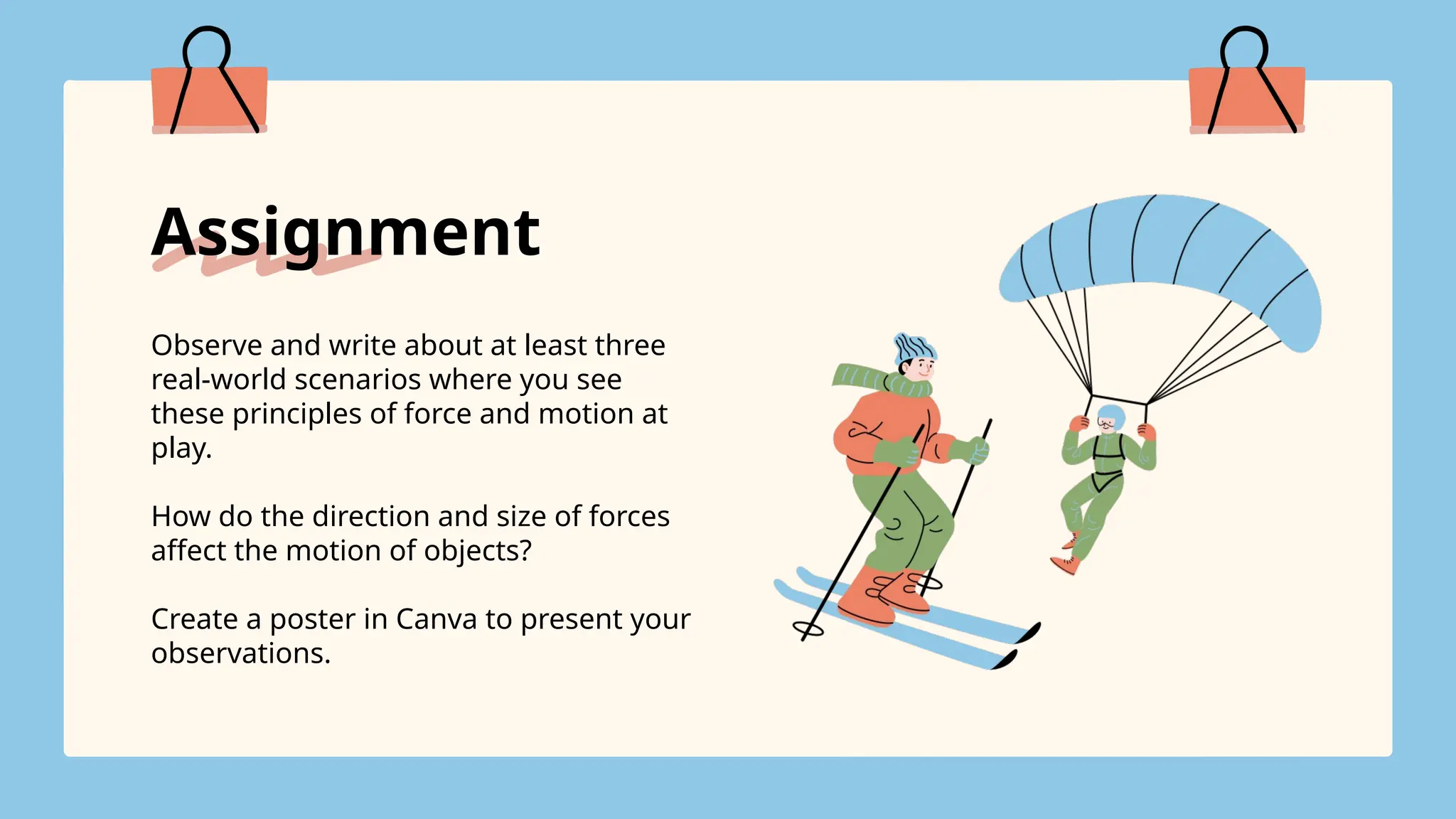 Forces and Changes in Motion Education Presentation in Hand Drawn ...