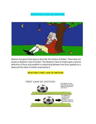 Forces and laws of motion 3 class ix | PDF | Physics | Science