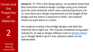 Forces and Materials 2 Teaching Idea J Villis | PPTX