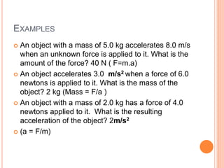 Forces and motion 7 th grade | PPTX