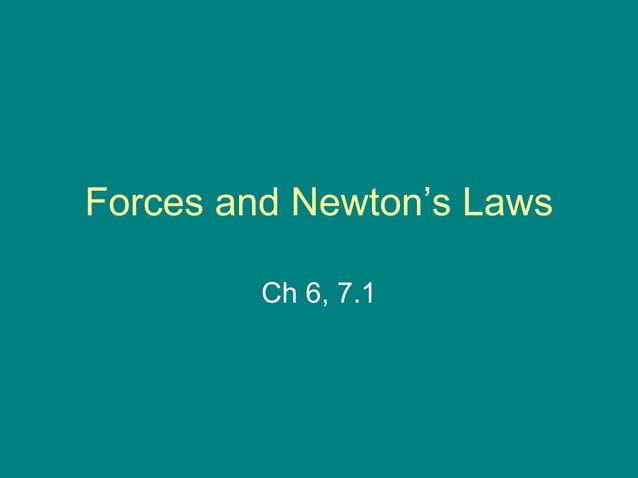 Forces and newton’s laws | PPT