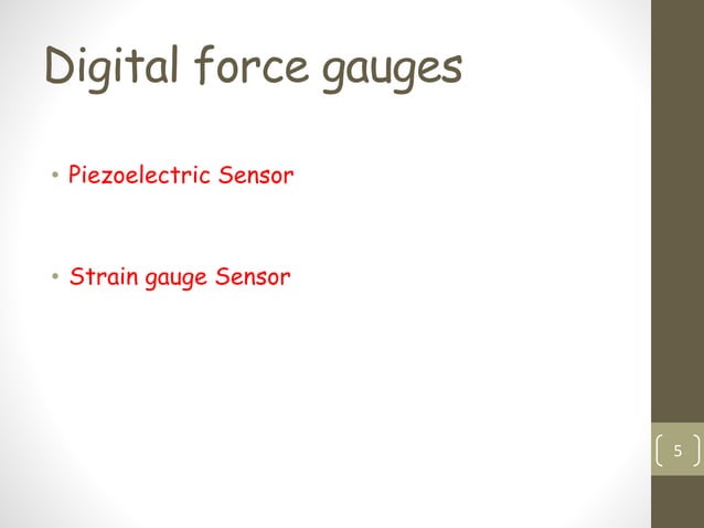 Force sensors presentation | PPTX | Physics | Science