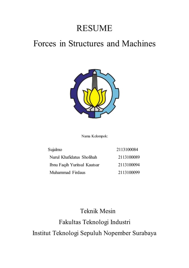 Forces in structures and machines | DOCX