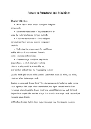 Forces in structures and machines | DOCX