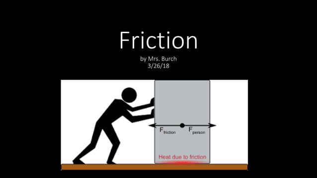 Forces and Motion: Friction | PPT