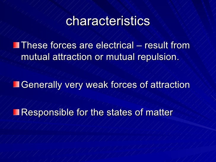 Forces Of Attraction