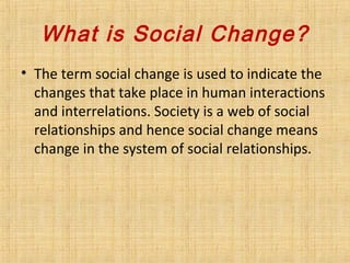 Forces of Social Changes | PPT