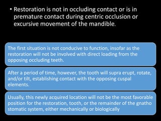 Forces acting on restoration | PPTX