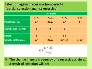 Forces changing gene frequency | PPTX