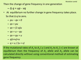 Forces changing gene frequency | PPTX