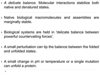 Forces stabilising structure of proteins | PPTX