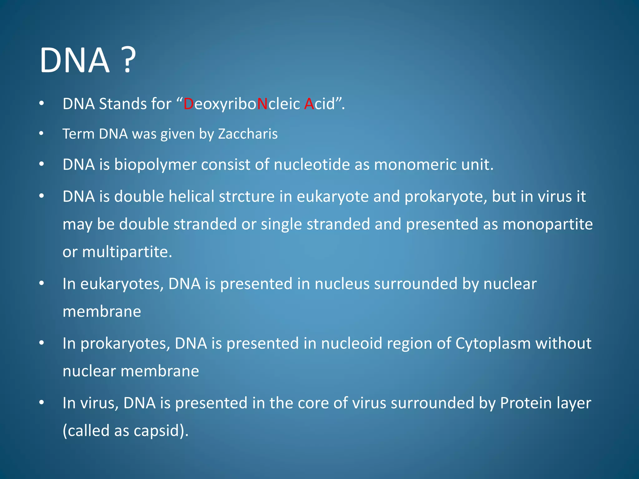 DNA and Forces stabilizes dna structure | PPTX