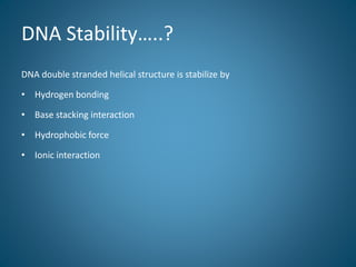 DNA and Forces stabilizes dna structure | PPTX