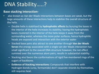DNA and Forces stabilizes dna structure | PPTX