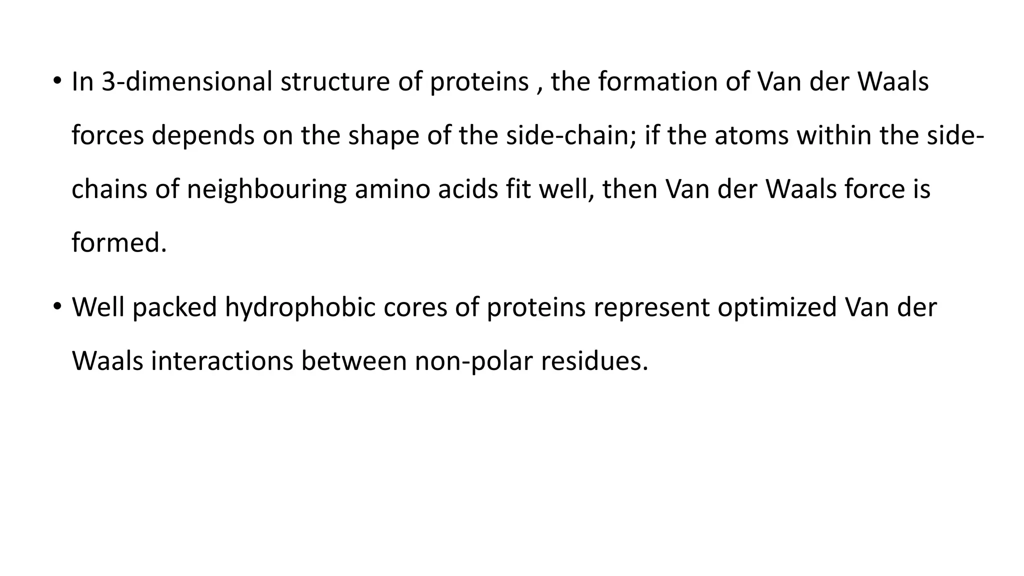 Forces that stablise protein structure | PPTX