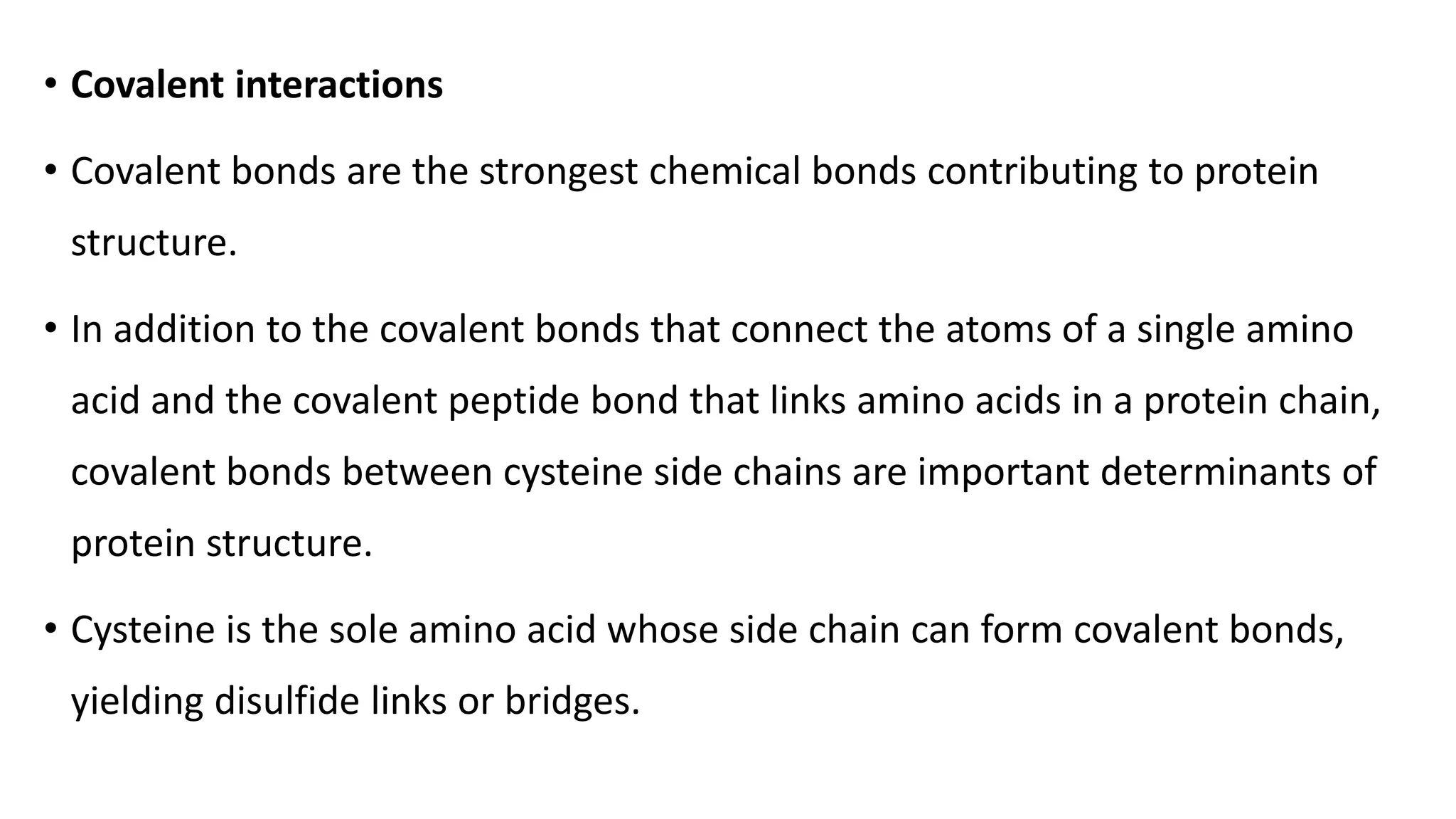 Forces that stablise protein structure | PPTX