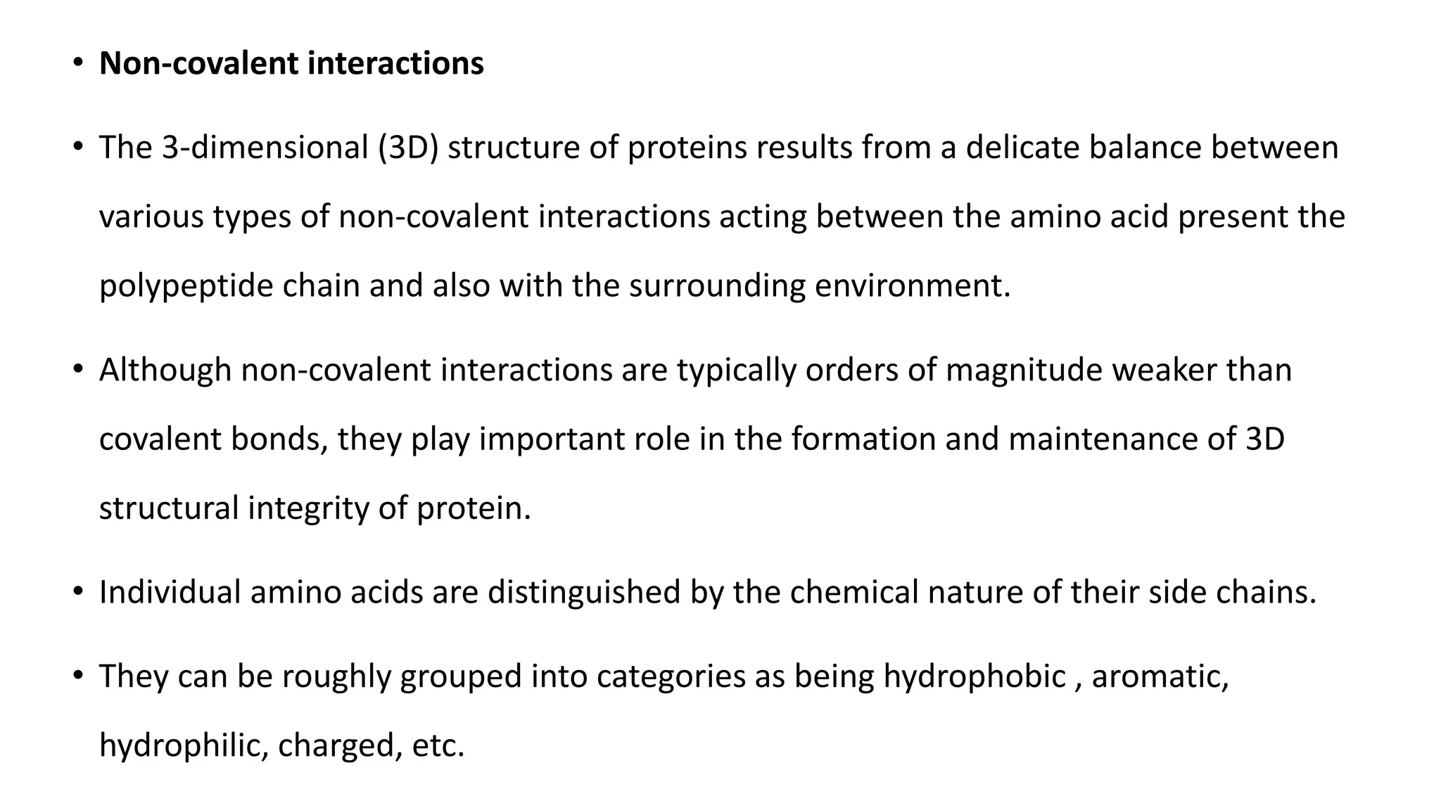 Forces that stablise protein structure | PPTX