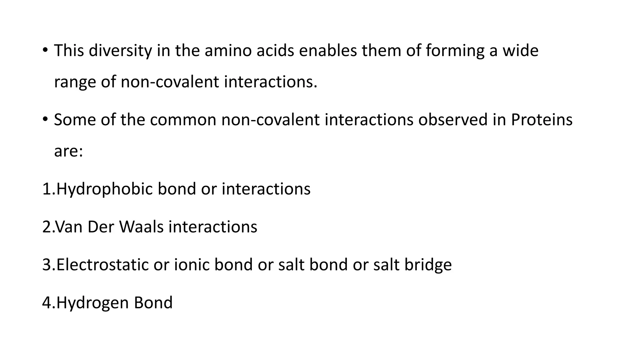 Forces that stablise protein structure | PPTX