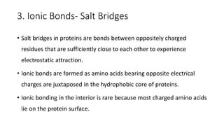 Forces that stablise protein structure | PPTX