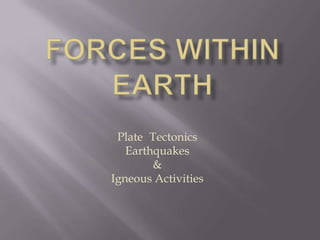 Forces within earth | PPT