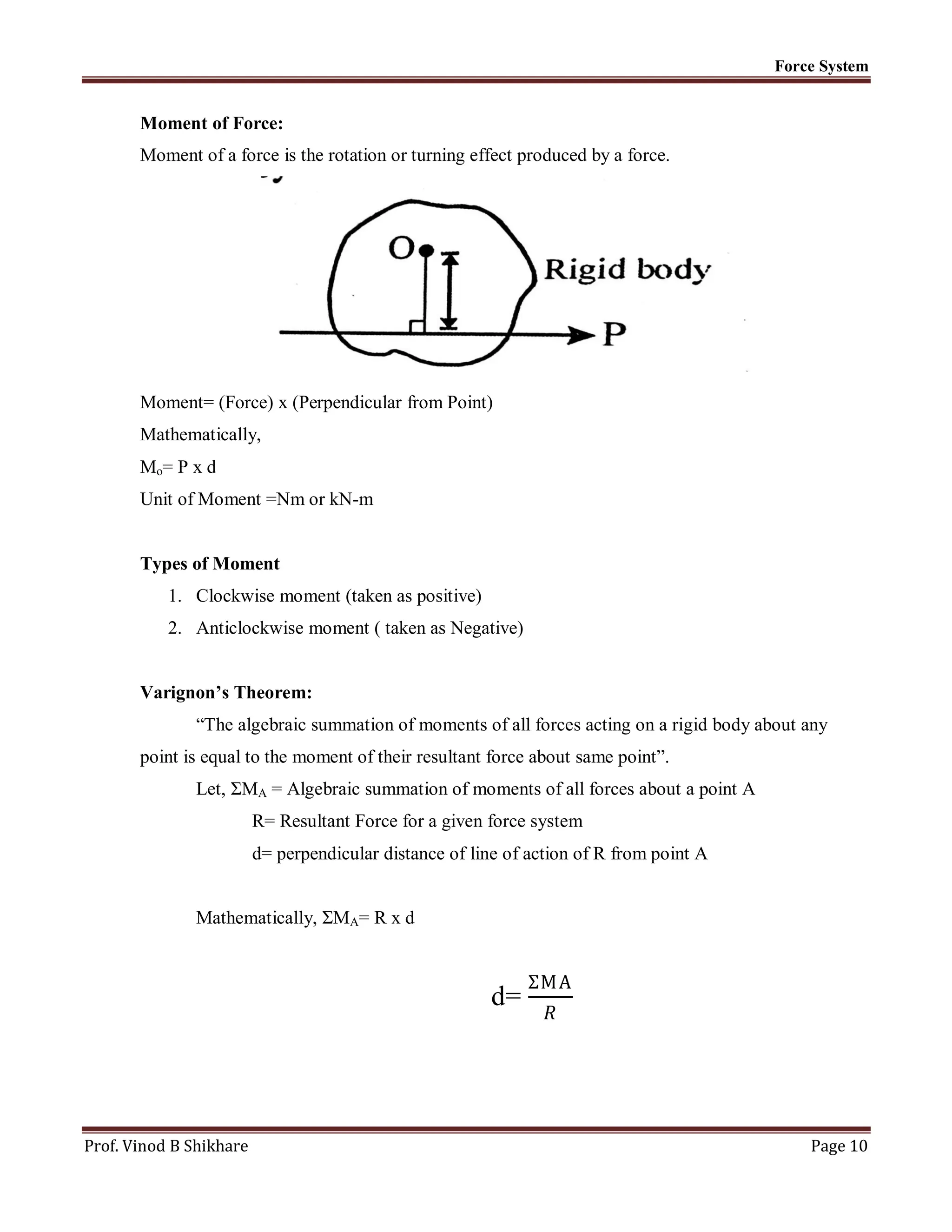 Force System-Engineering Mechanics | PDF