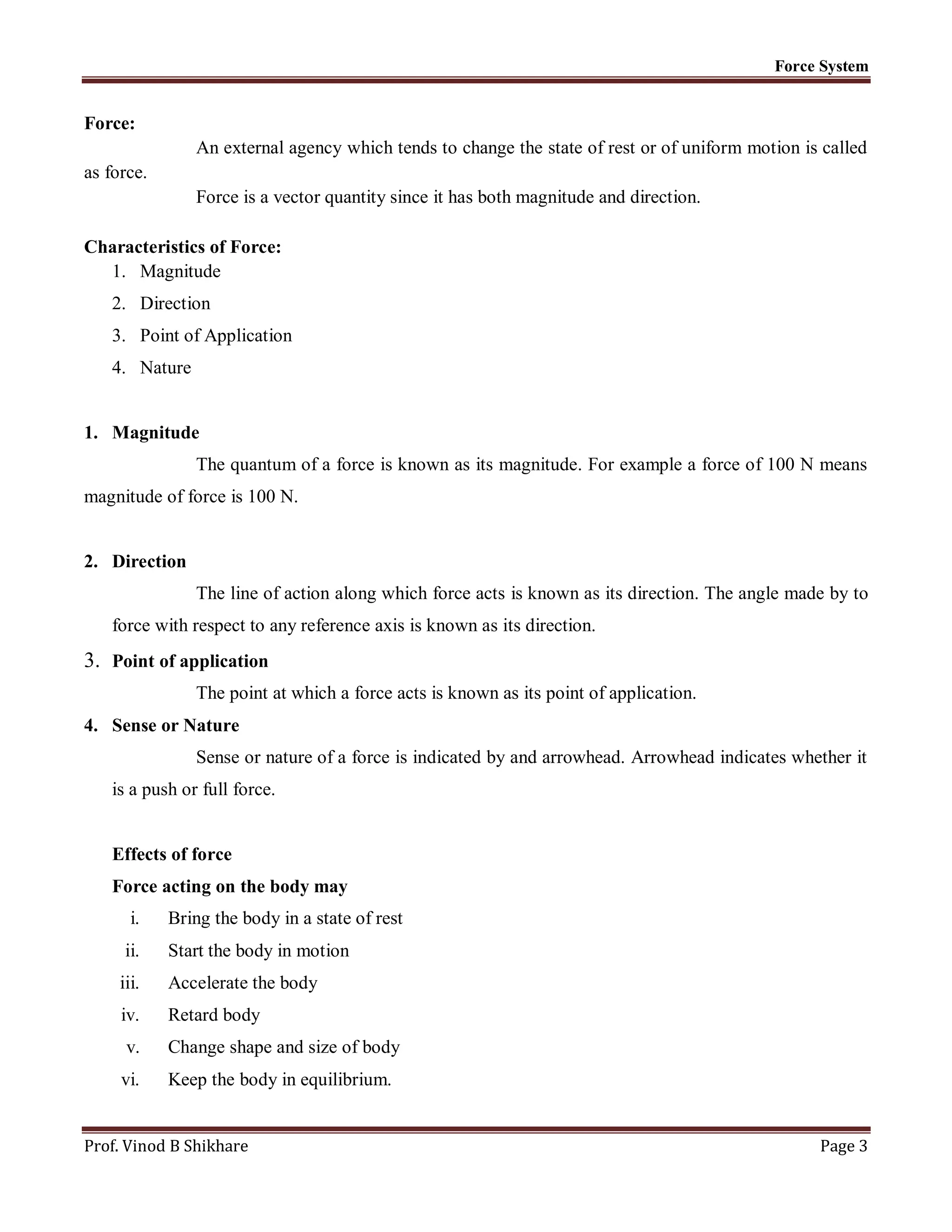 Force System-Engineering Mechanics | PDF