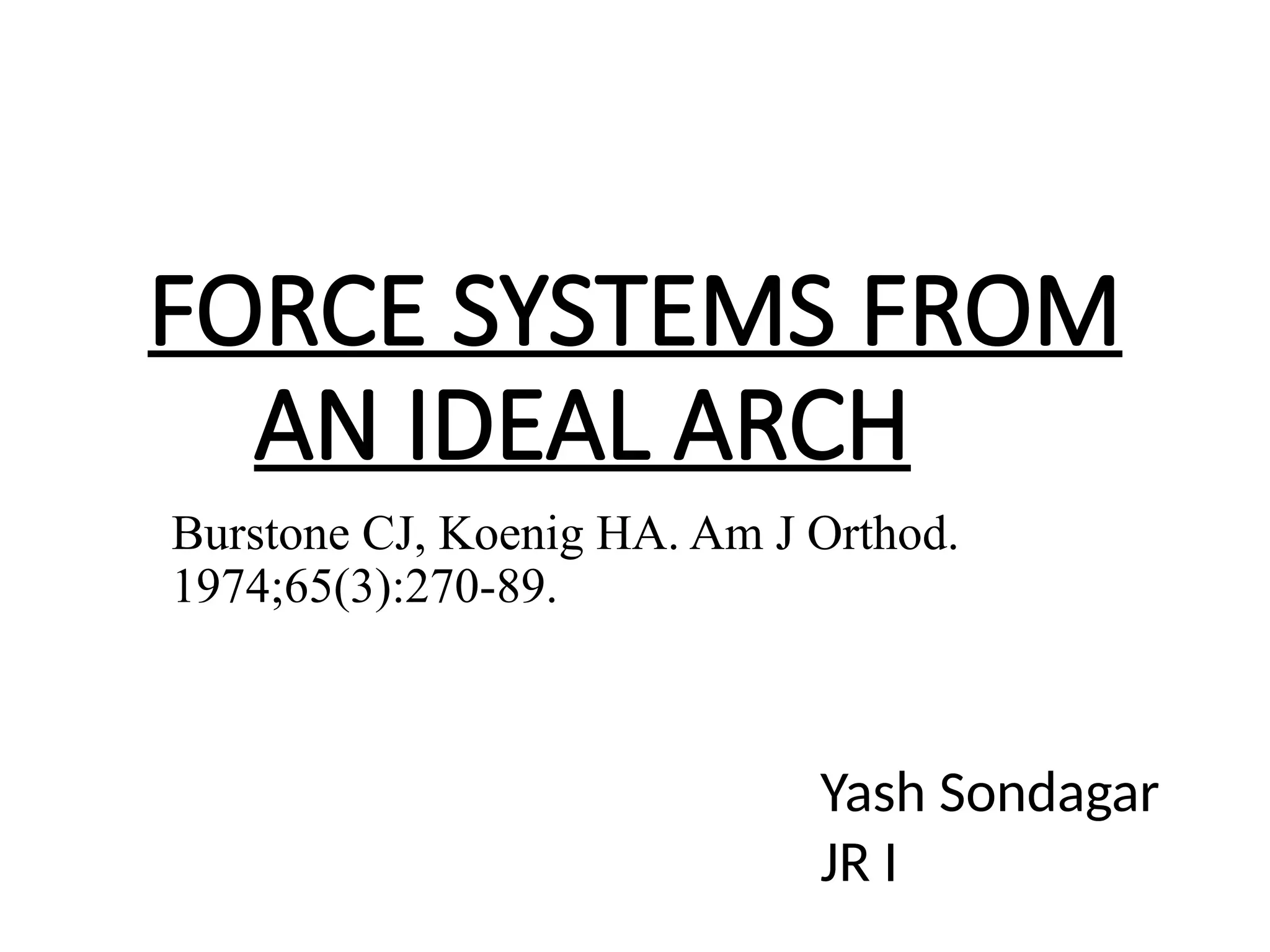Force System from an ideal arch.Force System from an ideal arch ...