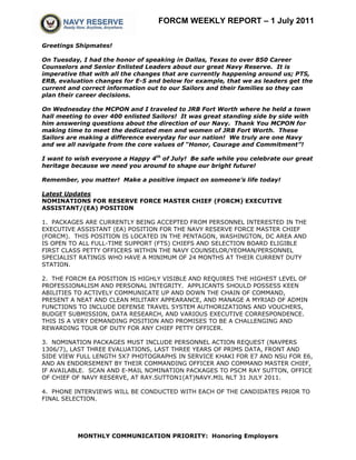 Force weekly 1 july 2011 | PDF