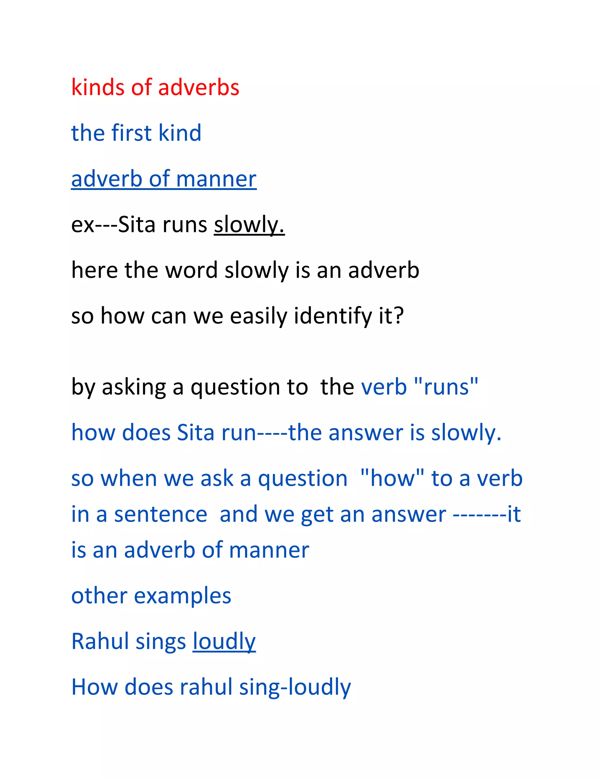 For class 3 to 5 eng grammar adverb of manner | RTF