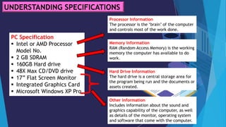 Identify Device &Specification-Computer Specifications | PPTX