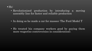 Revolution of Industry by Henry Ford | PPT