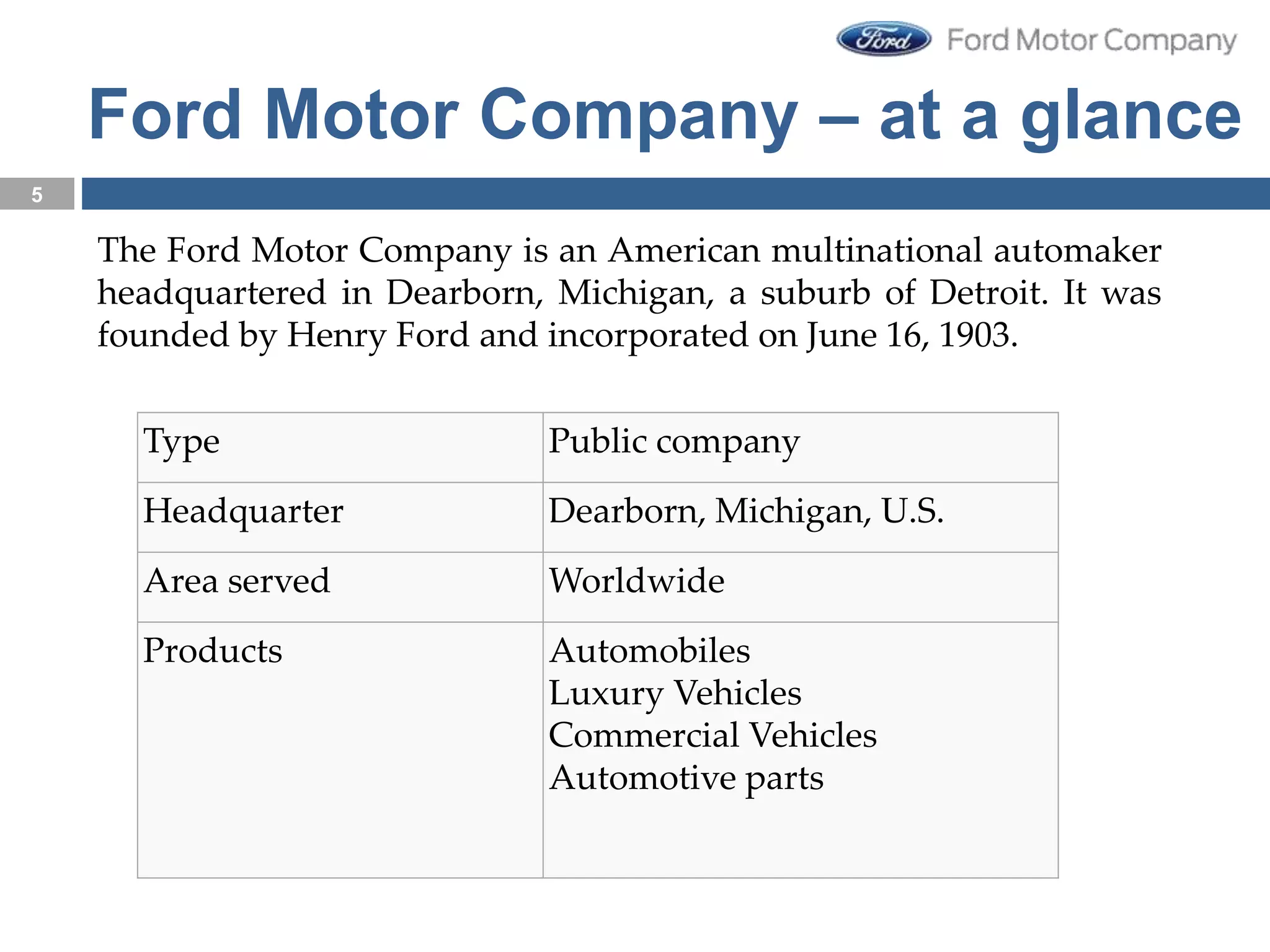 Ford Presentation | PPTX