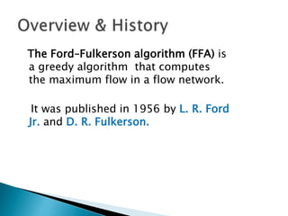 Ford fulkerson | PPTX