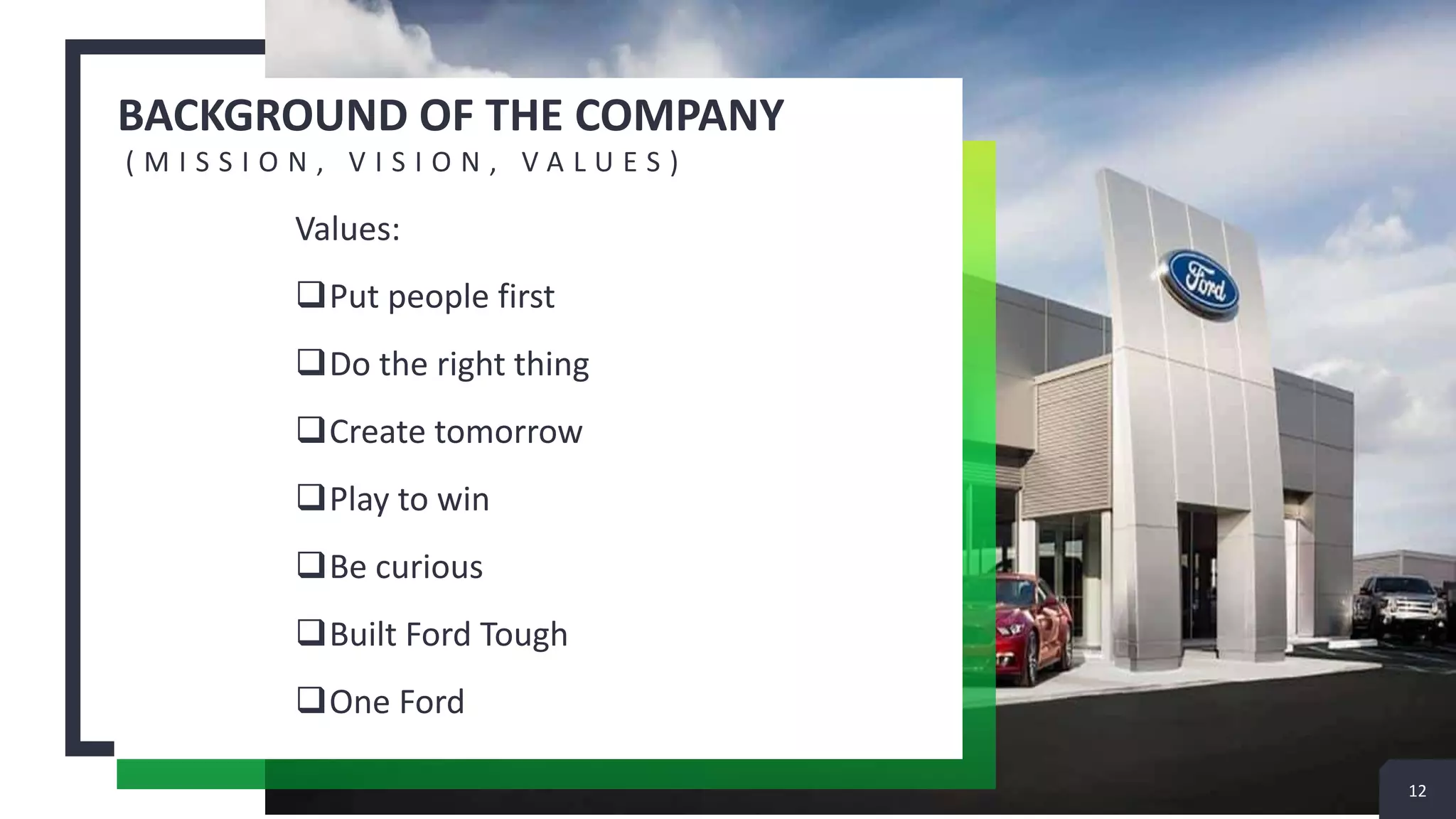 Ford Motors Company - Business Process Reengineering | PPTX