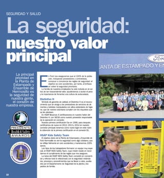 FORD - Planta de estampado y ensamble de Hermosillo. 28° Aniversario | PDF