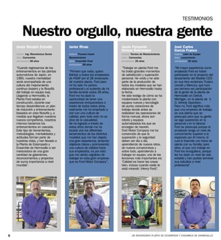 FORD - Planta de estampado y ensamble de Hermosillo. 28° Aniversario | PDF