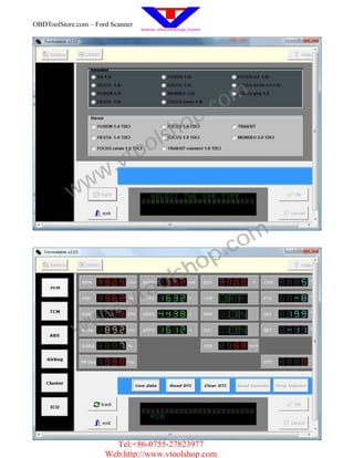 How to use Ford Scan Tools - Ford Scanner Use Manual | VtoolShop | PDF ...