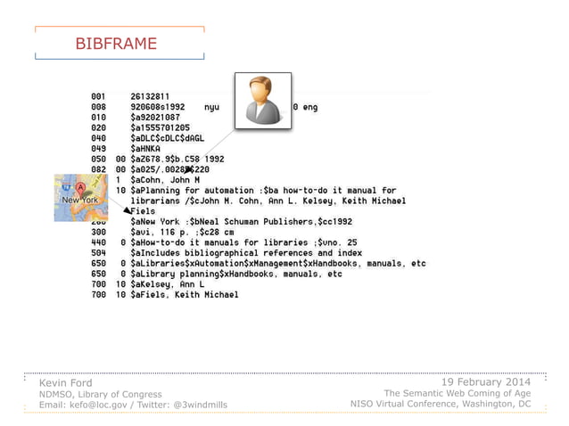 Semantic Web Applications in Libraries: The Road to BIBFRAME | PPT