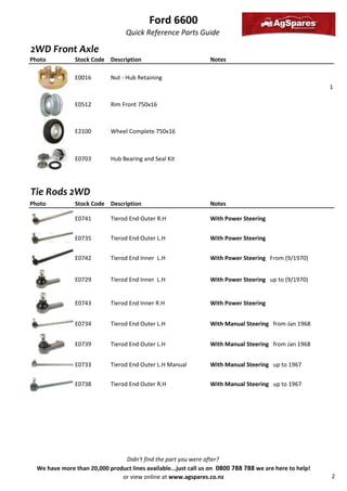 Ford 6600 parts catalogue | PDF