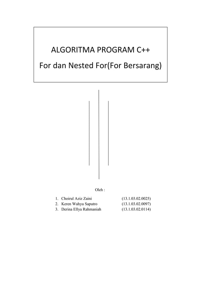 Algoritma Pemrograman - For and Nested For | PDF