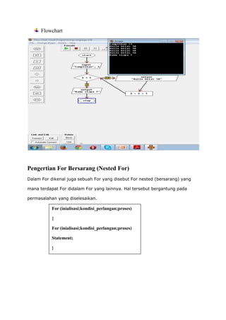 Algoritma Pemrograman - For and Nested For | DOCX