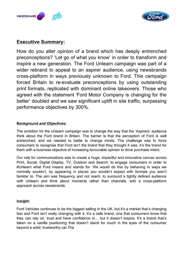 Ford case study | PDF