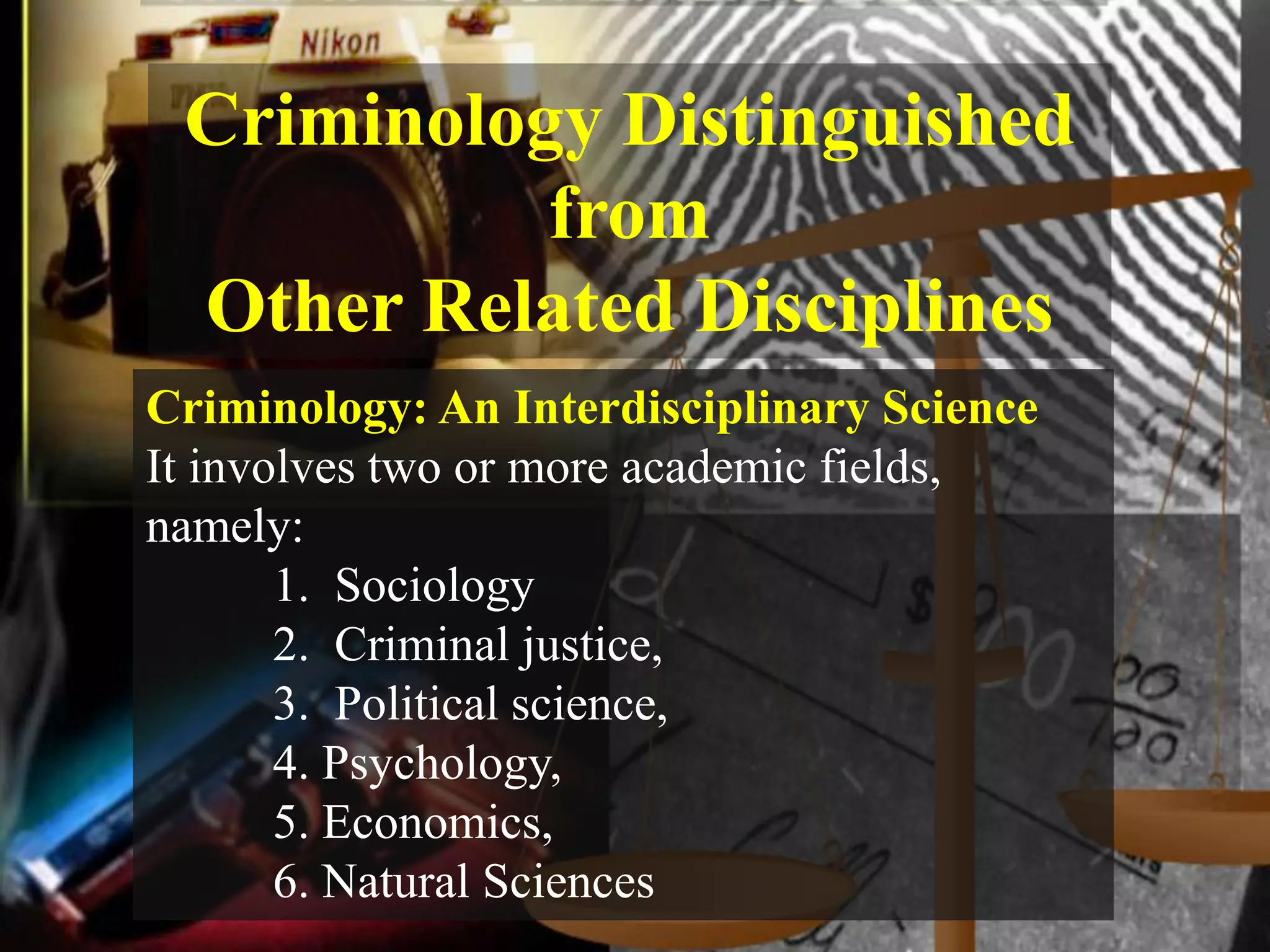 CRIMINOLOGY: An Introduction and Overview | PPTX