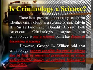 CRIMINOLOGY: An Introduction and Overview | PPTX